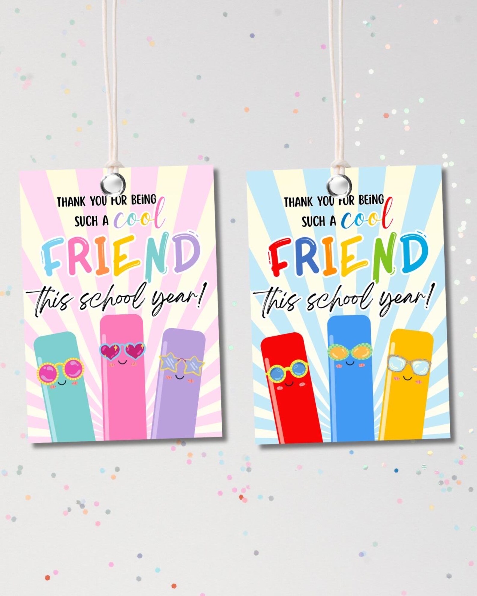 Freeze Pop Ice Popsicle Gift Tags Cool Friend End of School Year Gifts ...