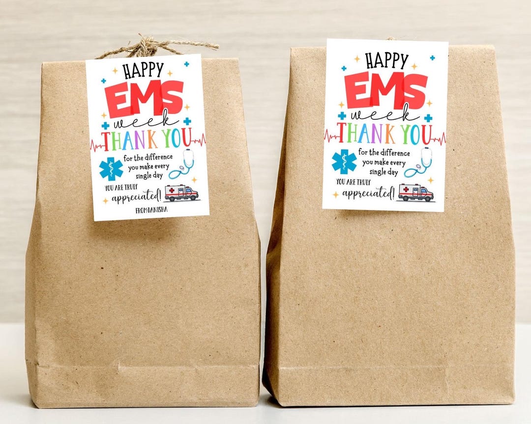 EMS Week Gift Tag, Emergency Medical Services, First Responder Gifts ...