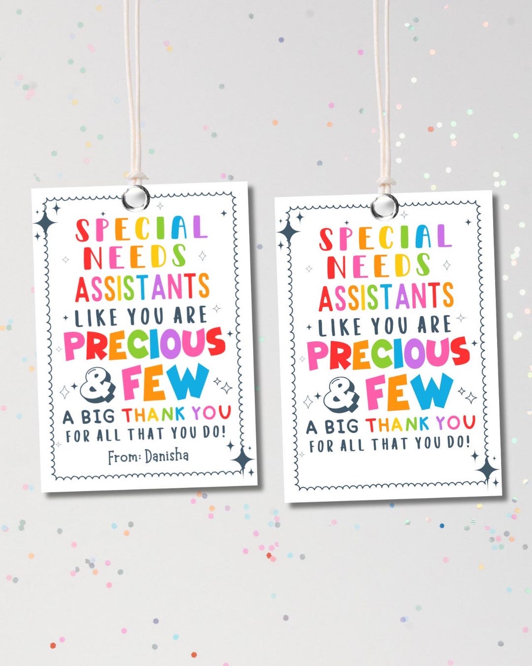 SNA Gift Tag, Special Needs Assistant Tag for SNA Appreciation ...