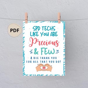 Sterile Processing Week Printable Poster: SPD Appreciation Gift (PDF ...