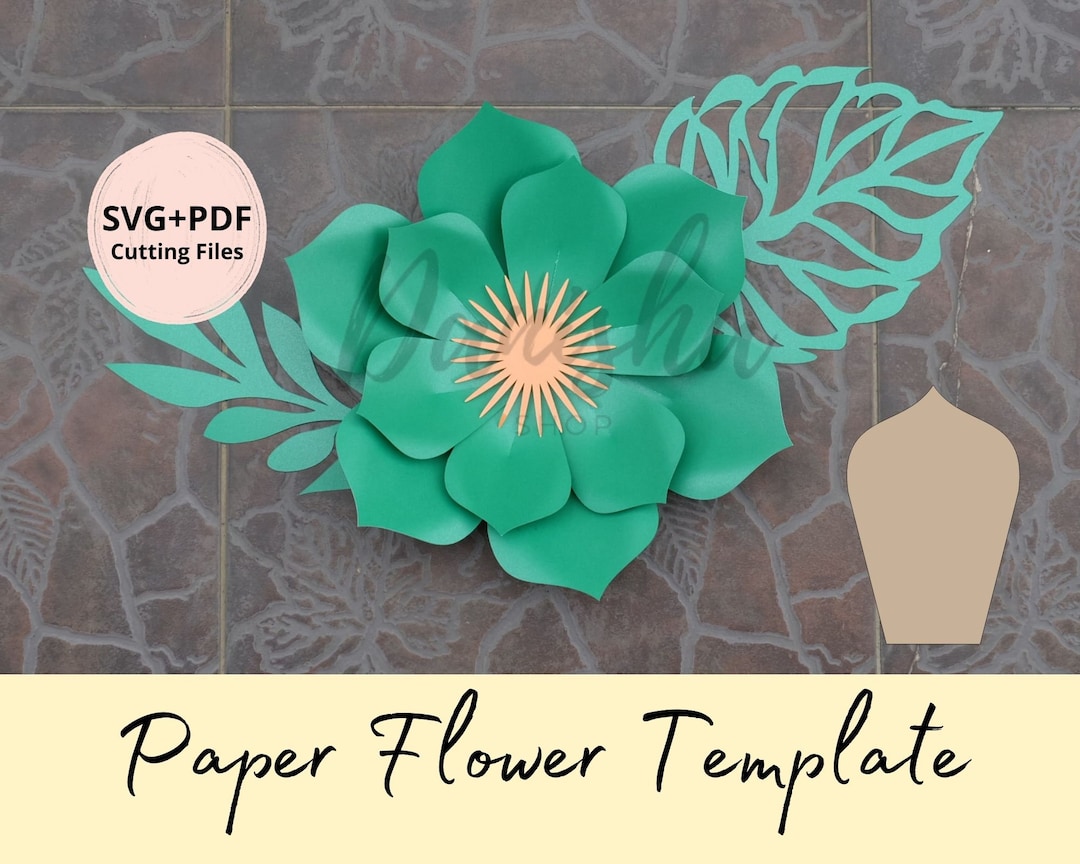 Template PDF & SVG Paper Flower Template SET of 1 Petals - Etsy