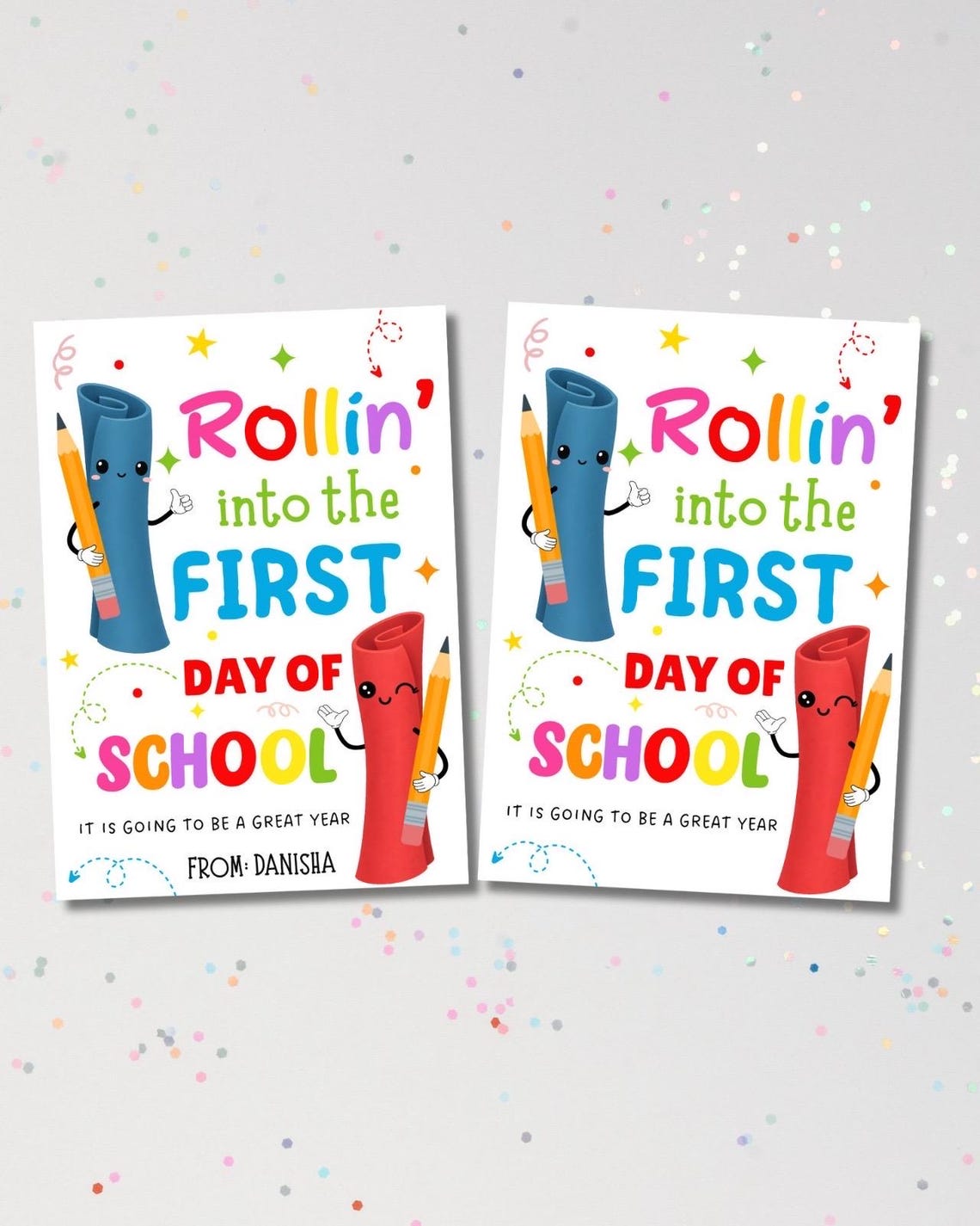 First Day of School Fruit Roll-up Tags: Printable Treat (digital ...