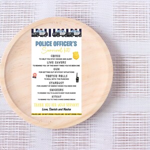EDITABLE Police Survival Kit Tag, Police Officer Gift Idea, Police Care ...