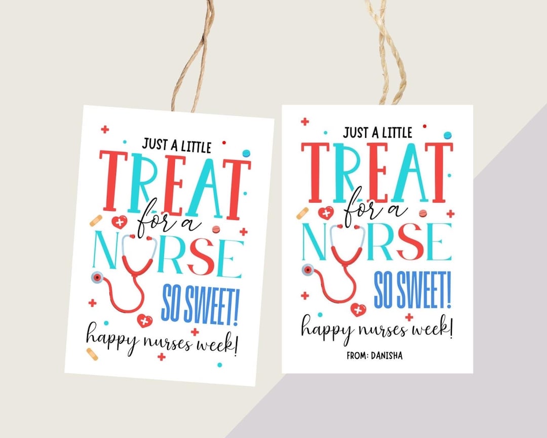 Happy Nurse Week Printable Gift Tags (PDF) - Etsy