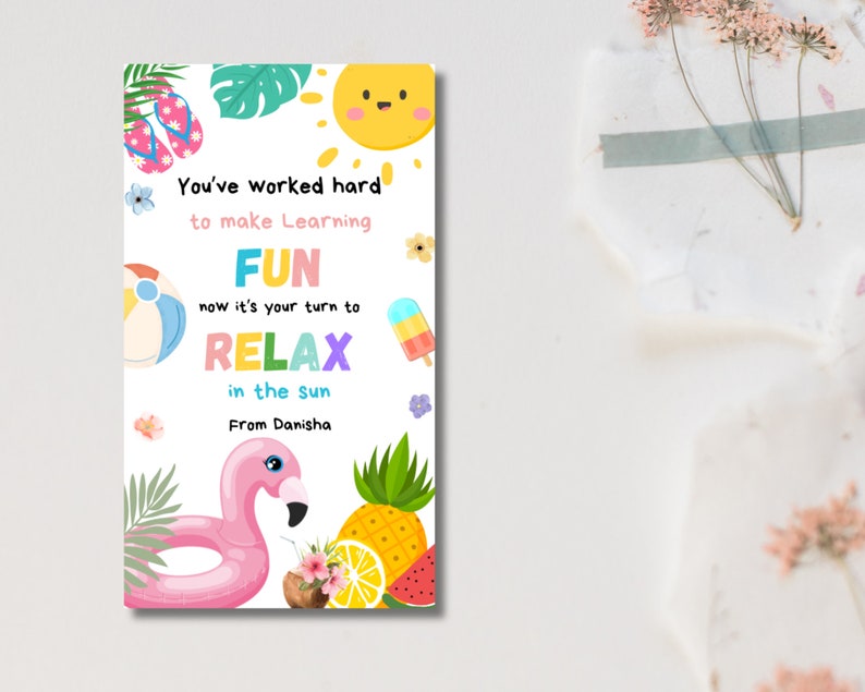 Summer Teacher Appreciation Gift Tag Template, Printable Your Turn to ...