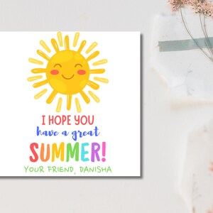 Editable Last Day of School Tag End of Year Friends Gift Tags Great ...