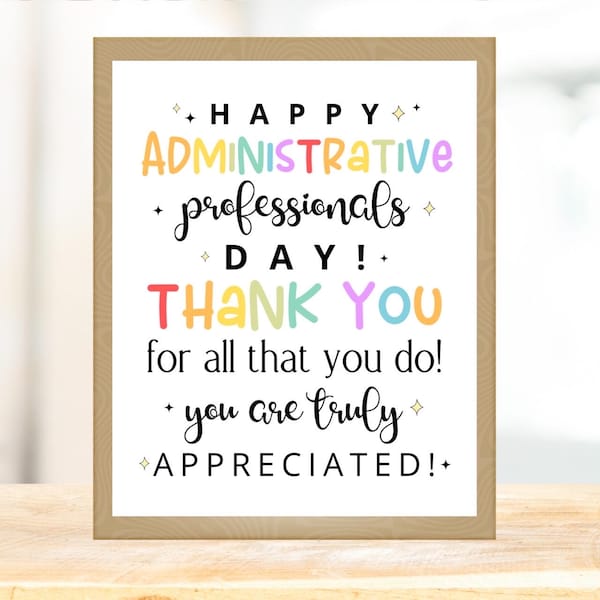 Administrative Professionals Day Poster - Etsy