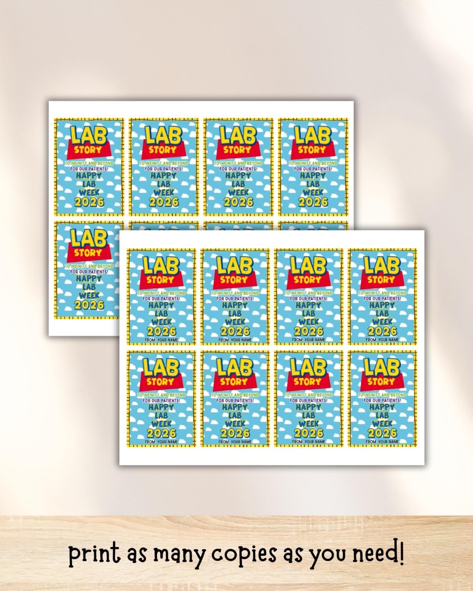 Lab Week 2026 Printable Gift Tags, Lab Story Theme (digital Download ...