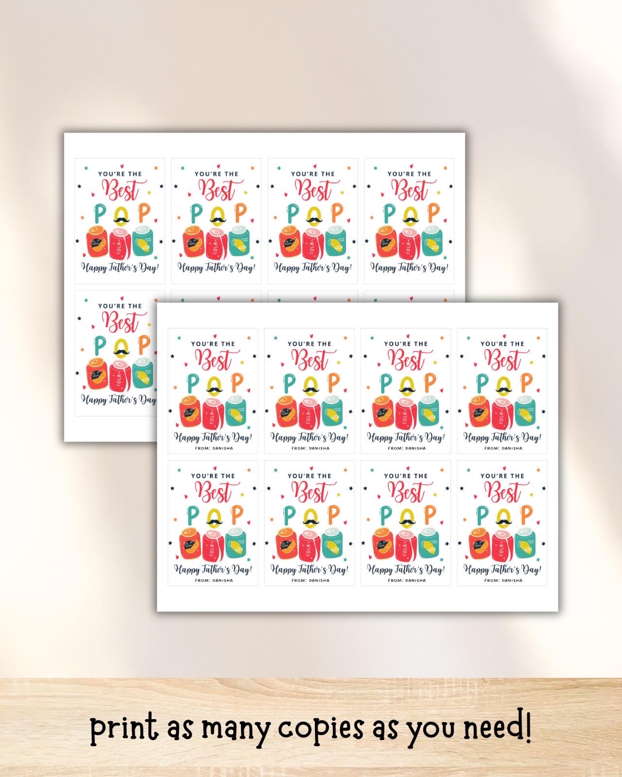 Fathers Day Gift Tag Printable, Fathers Day Treat Tag Dad, You're the ...