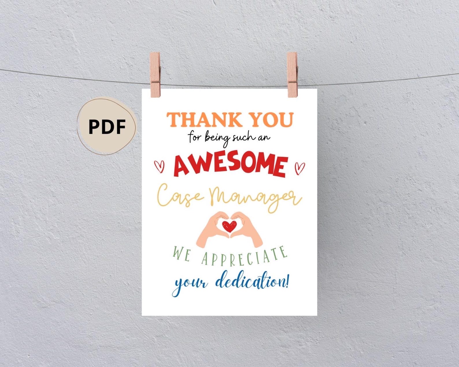 Case Management Week Printable Signs: Case Manager Appreciation Decor ...