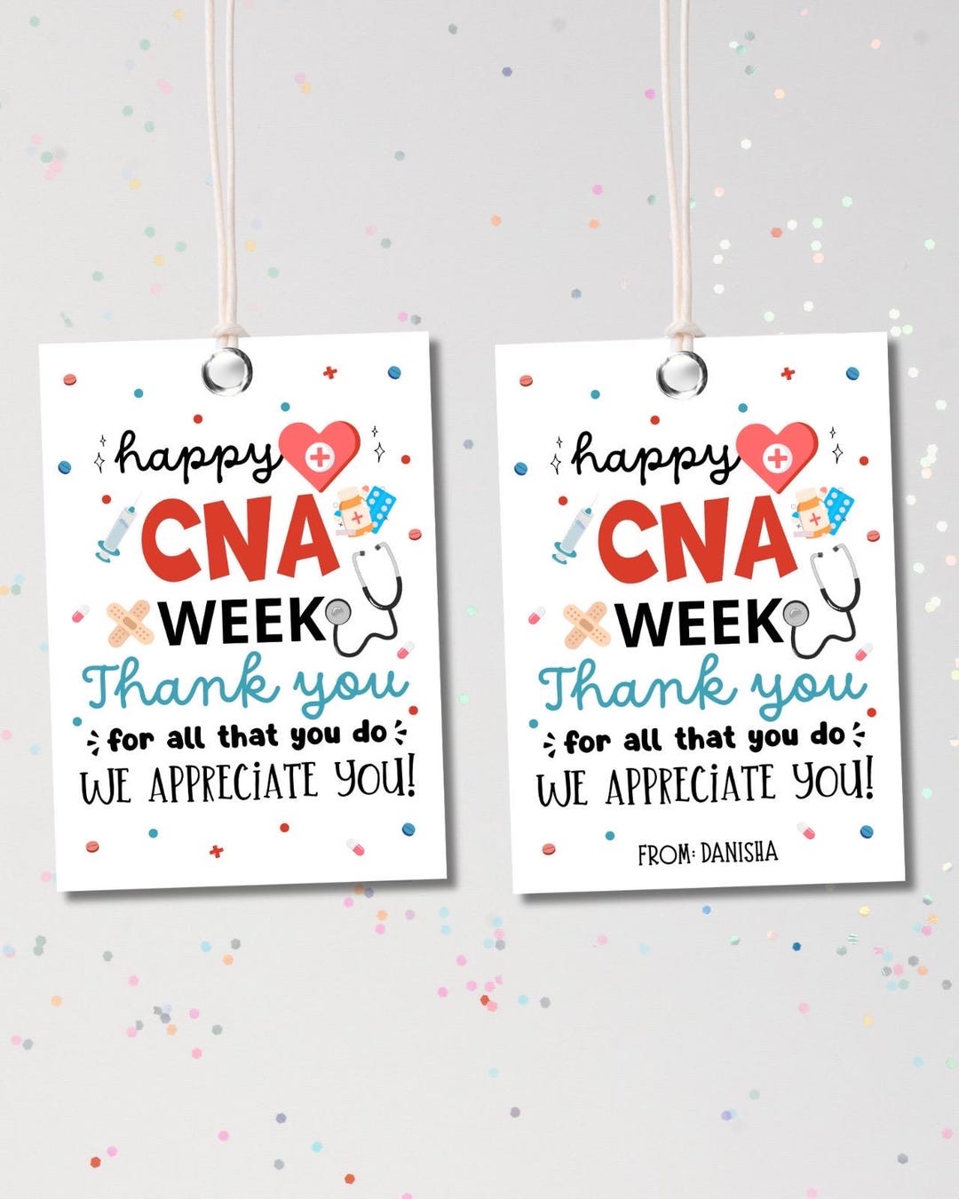 Happy CNA Week Gift Tag: Printable Appreciation Card (digital Download ...
