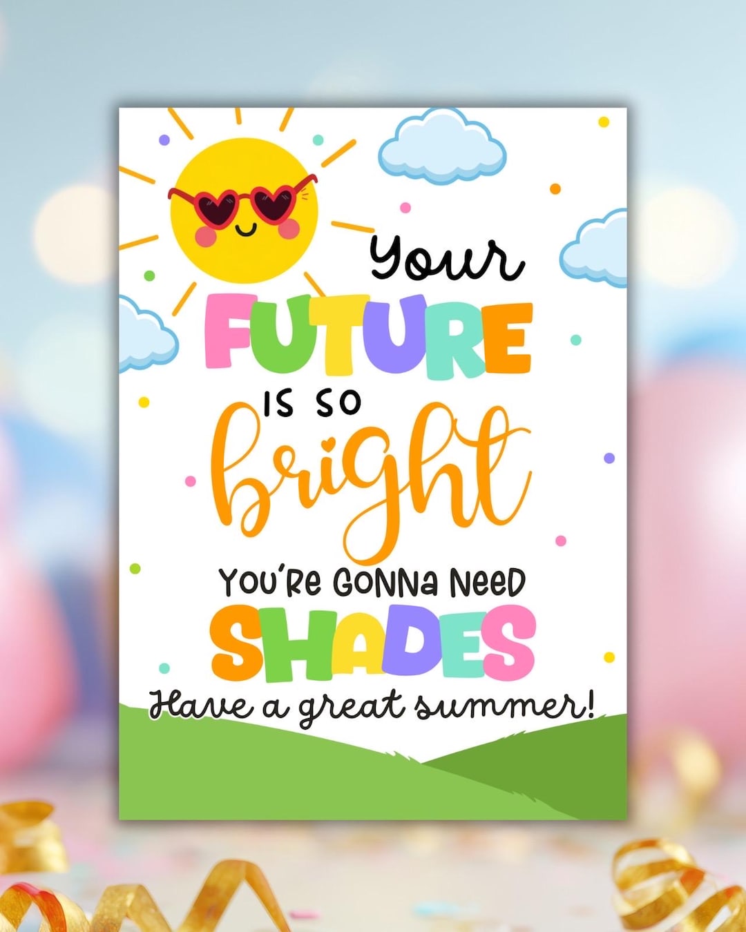 End of the Year Sunglasses GIFT TAGS, Future so Bright Gonna Need ...