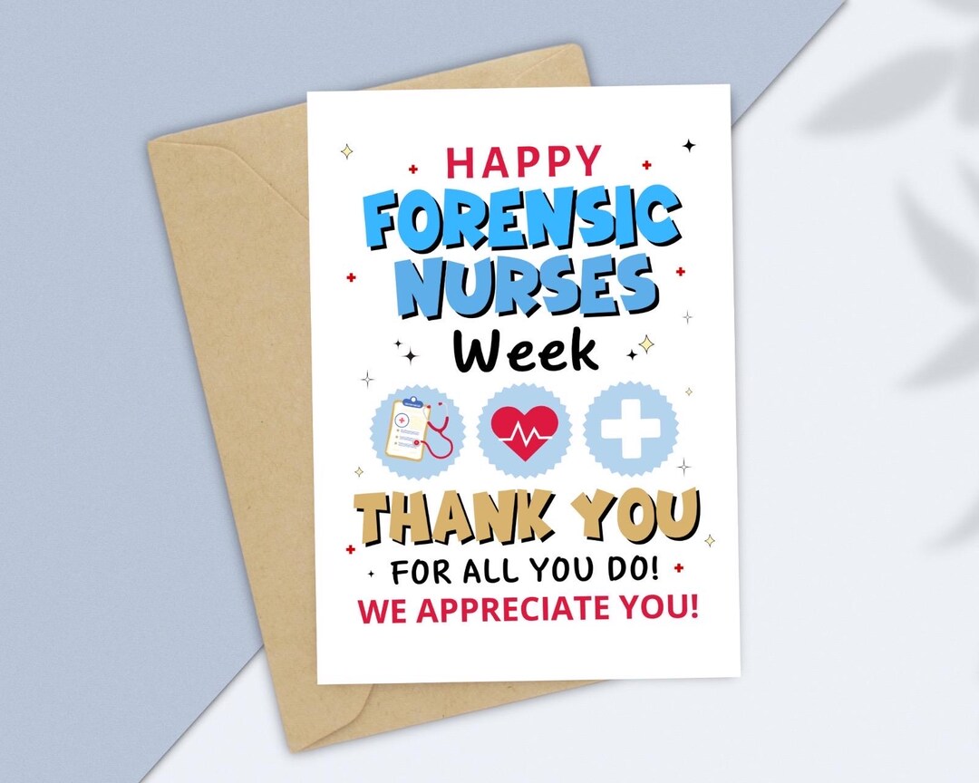 Forensic Nurse Card Printable, Forensic Nurses Week Card, Forensic ...