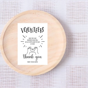 Volunteer Gift Tag Printable, Volunteer Tag, Volunteer Thank You ...