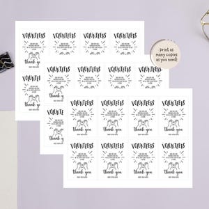 Volunteer Gift Tag Printable, Volunteer Tag, Volunteer Thank You ...