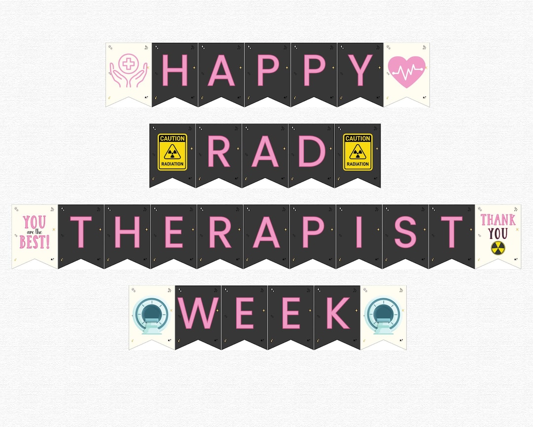 Radiation Therapist Week Printable Banner, Rad Therapist Banner ...