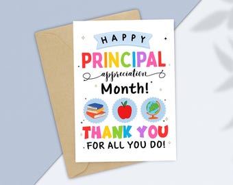 Principal Appreciation Month Card Printable, National Principals' Month ...