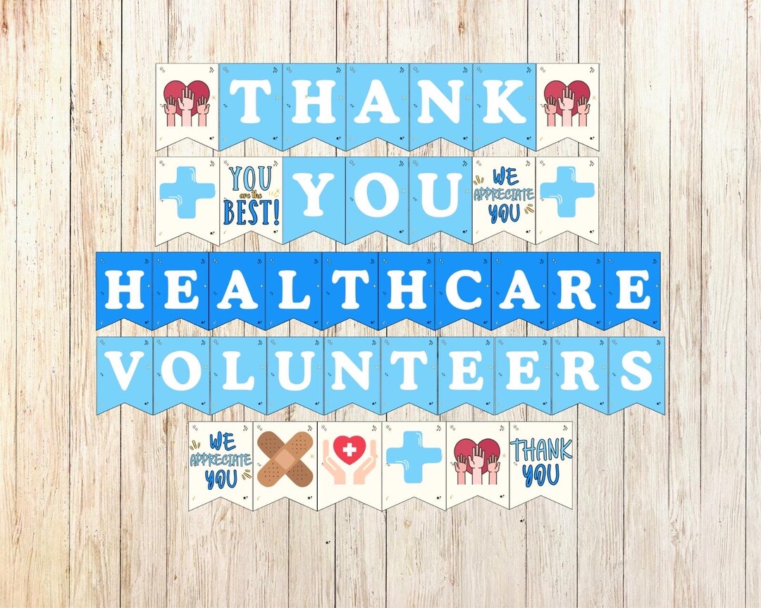 Volunteer Appreciation Week Banner Printable, Thank You Volunteer ...