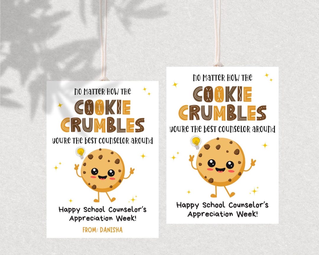 School Counseling Week Gift Tag: Counselor Appreciation Thank You Card ...