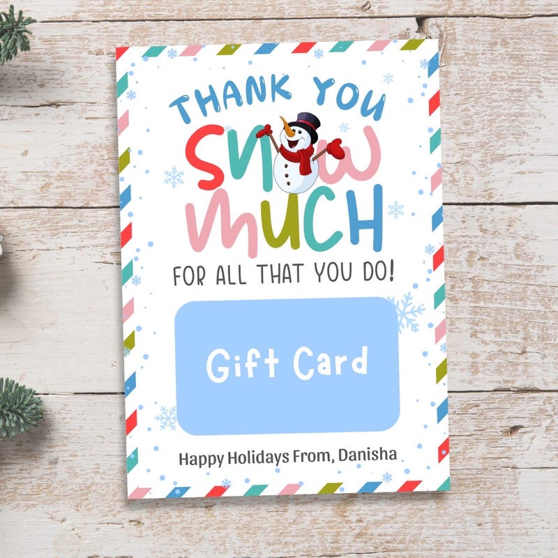 Thank You Snow Much - Etsy
