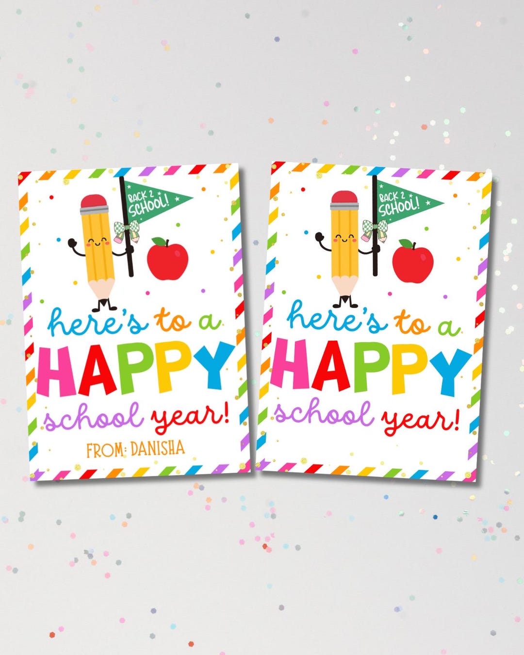 Happy First Day of School Gift Tags Printable, Back to School Classroom ...