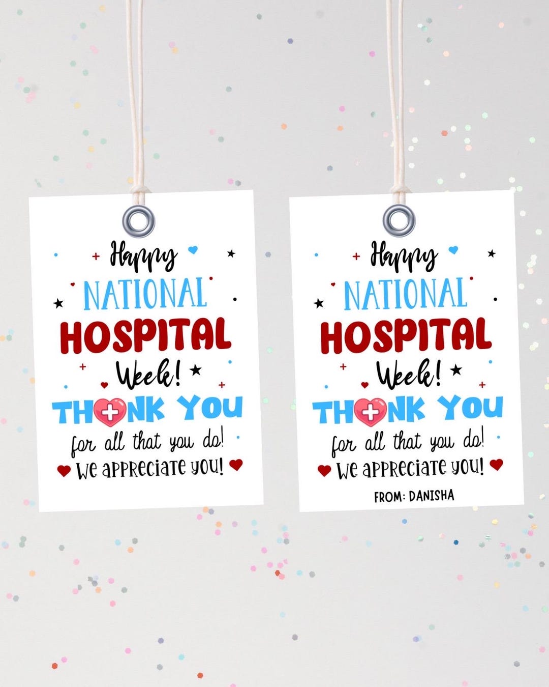 Hospital Week Printable Gift Tags: Employee Appreciation (PDF) - Etsy