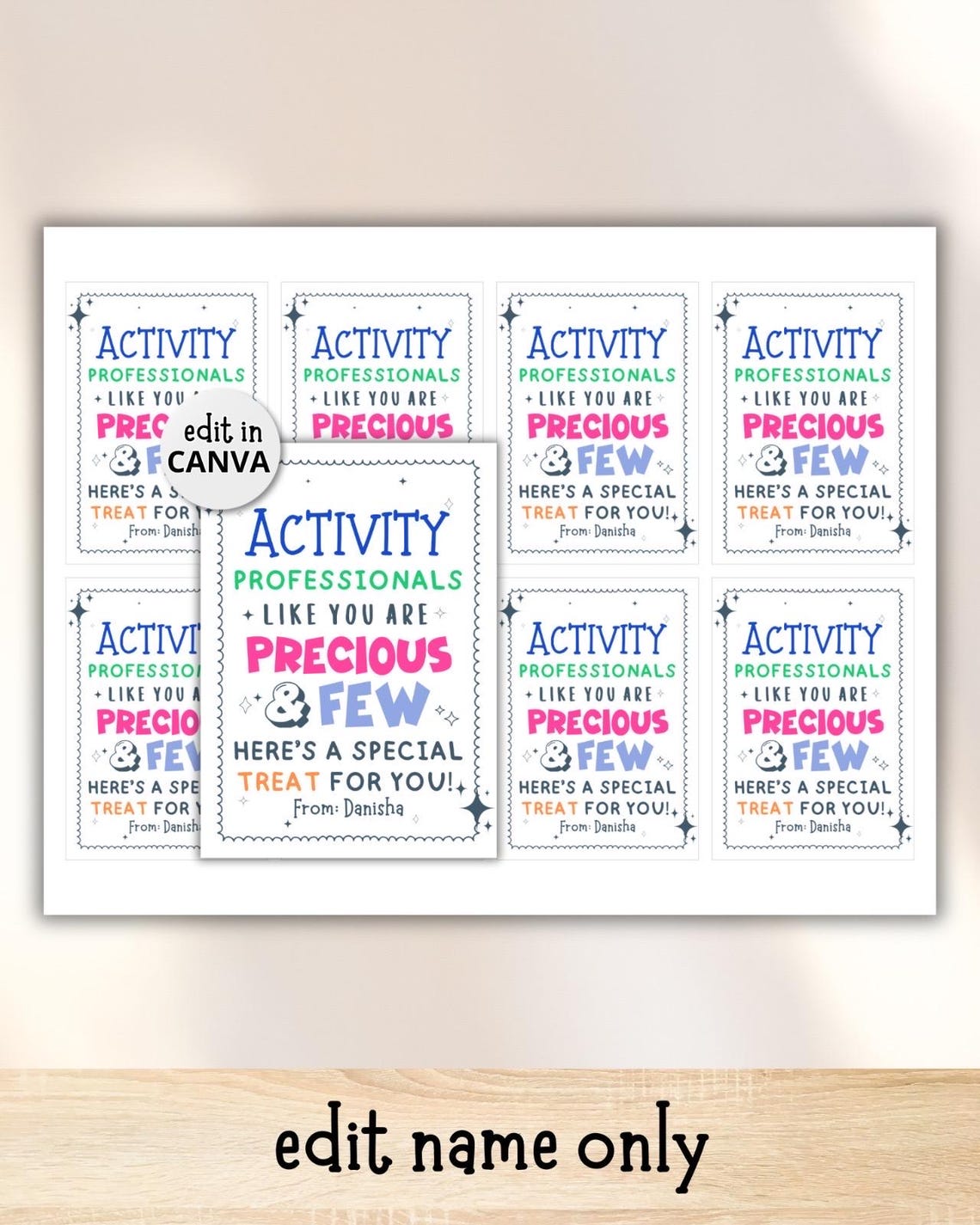 Activity Professionals Week Printable Tags, Activity Professionals Gift ...