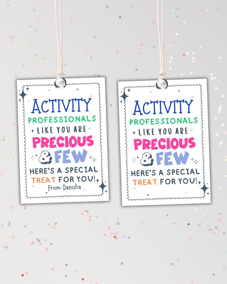Activity Professionals Week Printable Tags, Activity Professionals Gift ...