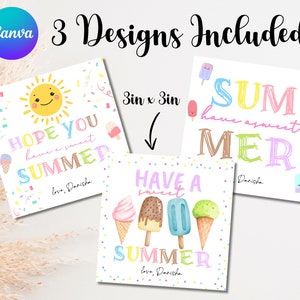 Editable Ice Cream Have A Sweet Summer Teacher Appreciation Gift Tag ...