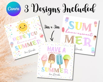 Editable Ice Cream Have A Sweet Summer Teacher Appreciation Gift Tag ...