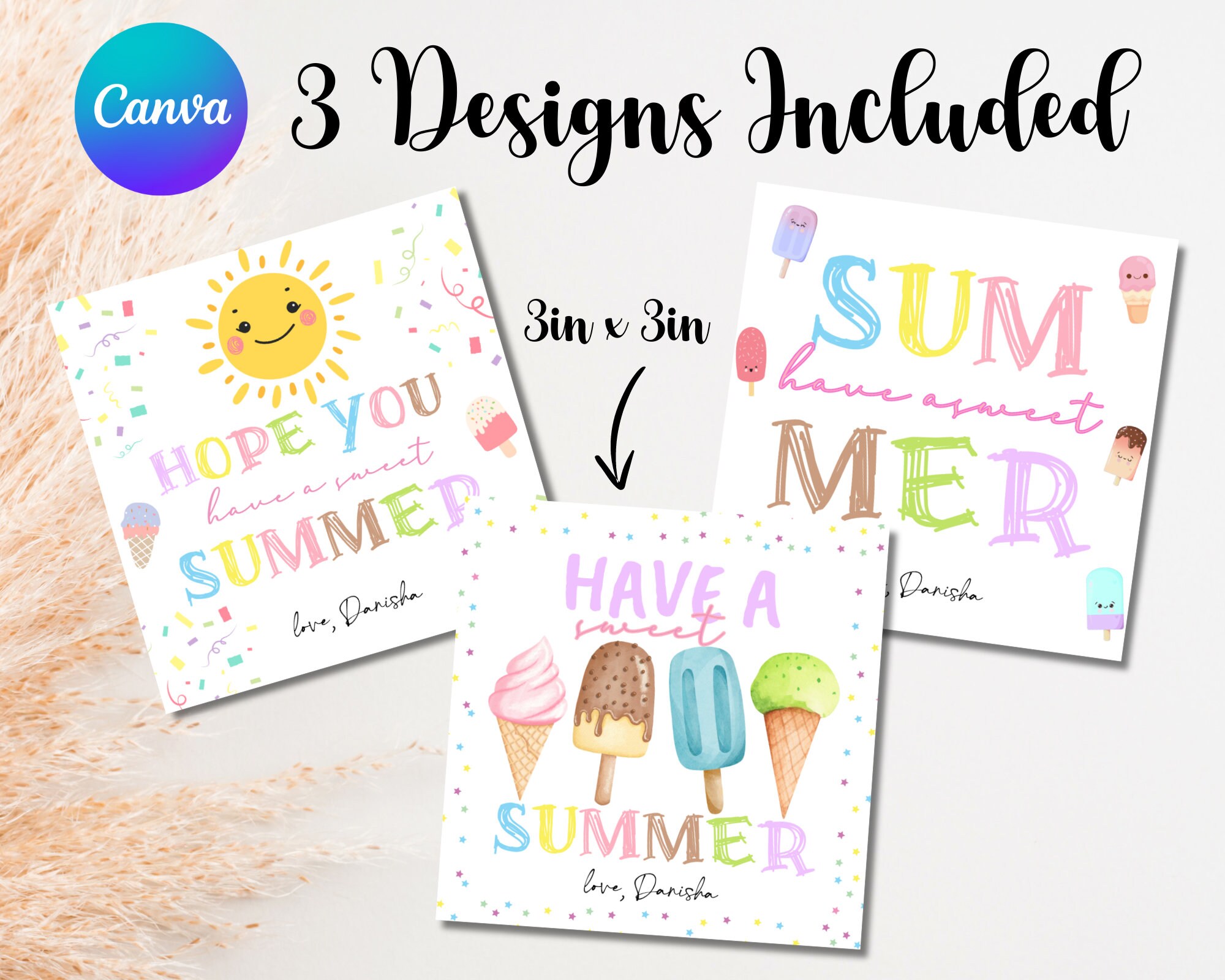 Editable Ice Cream Have A Sweet Summer Teacher Appreciation Gift Tag ...