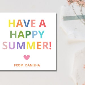 Editable Last Day of School Tag Thank You End of Year Teacher Gift Tags ...