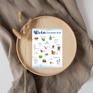Winter Nature Scavenger Hunt for Kids, Winter Activity, Family Fun Game ...