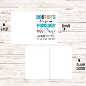 Doctor Gift, Printable Doctor Appreciation Card, Thank You Doctor's Day ...
