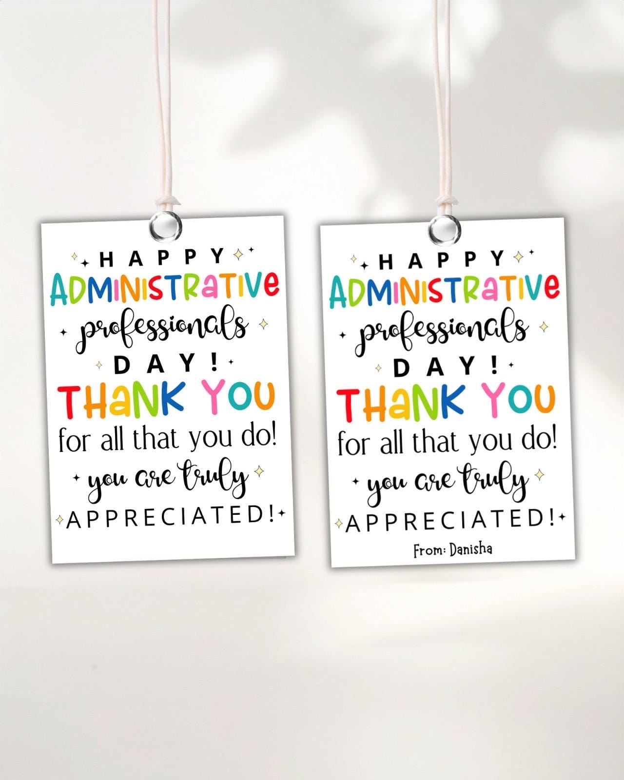Administrative Professionals Day Gift Tag Printable (PDF) - Etsy