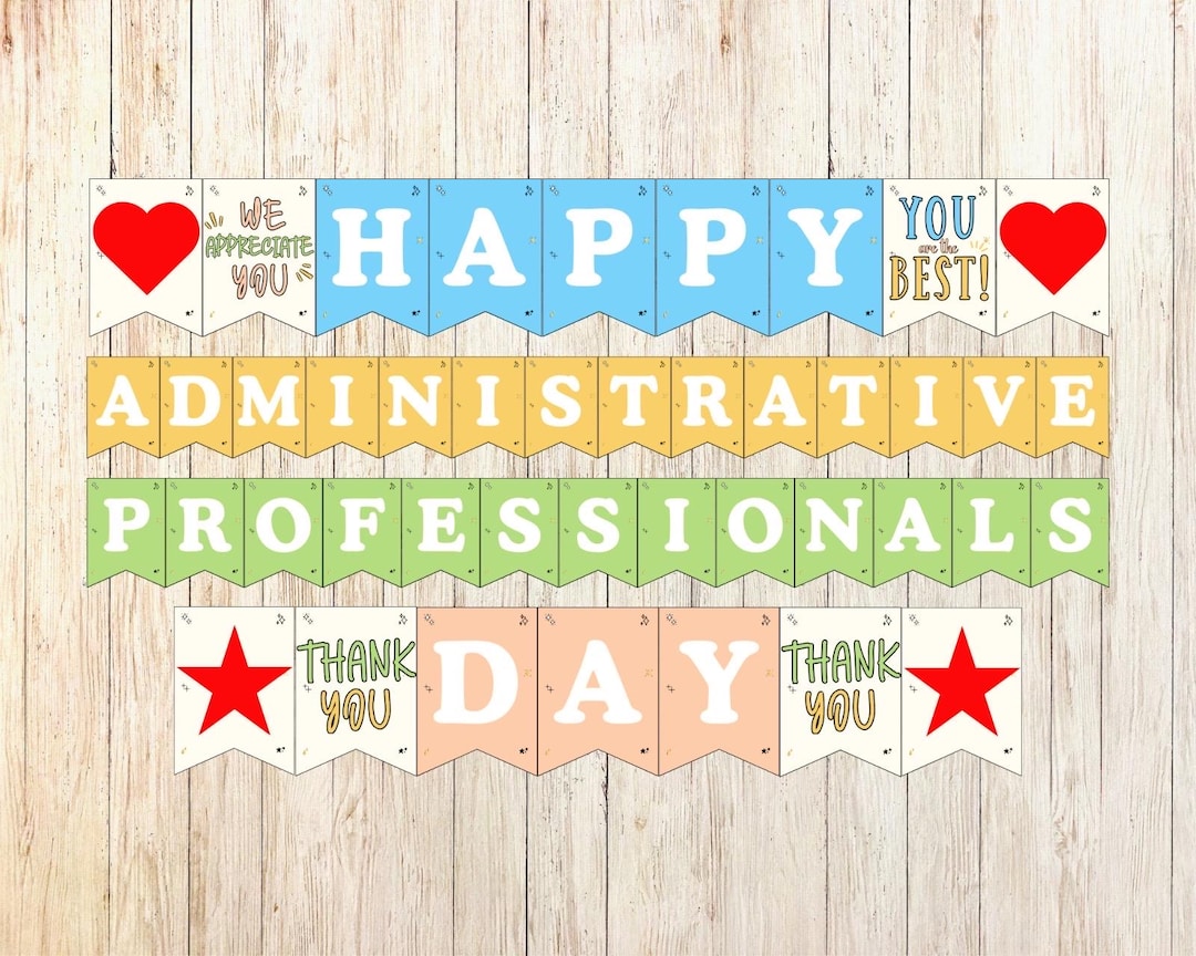 Administrative Professionals Day Printable Banner, Administrative ...