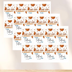 Father's Day Cookie Gift Tag Template: Chip Chip Hooray (editable ...