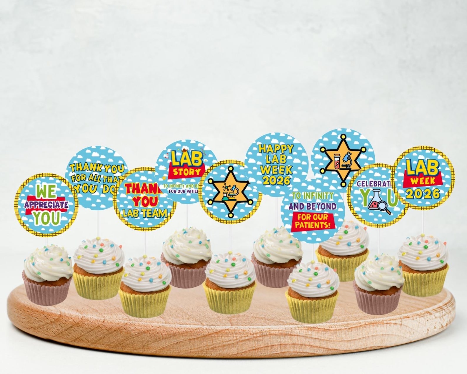Lab Week 2026 Cupcake Toppers: Lab Story Theme (digital Download) - Etsy