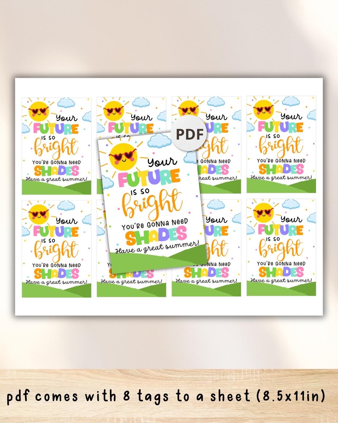 End of the Year Sunglasses GIFT TAGS, Future so Bright Gonna Need ...