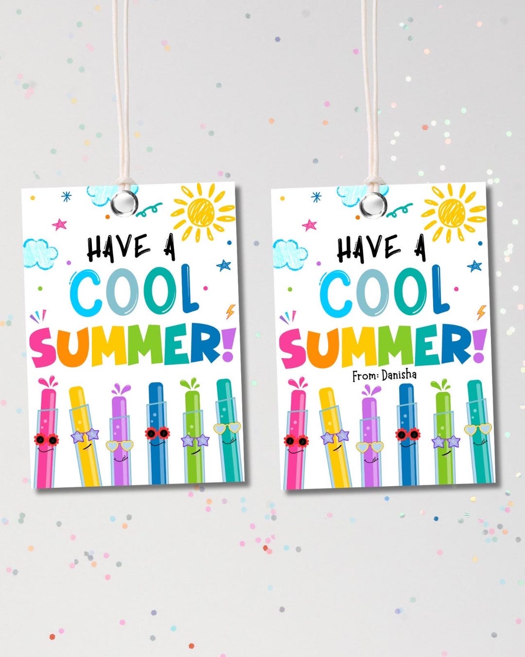 Ice Pop Have a Cool Summer Teacher Student Preschool Classmate Tag Last ...