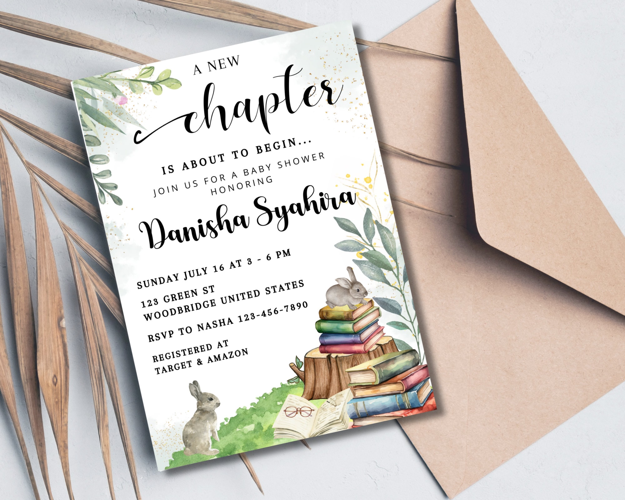 Storybook Baby Shower Invitation, Storybook Baby Shower Invite, Book ...