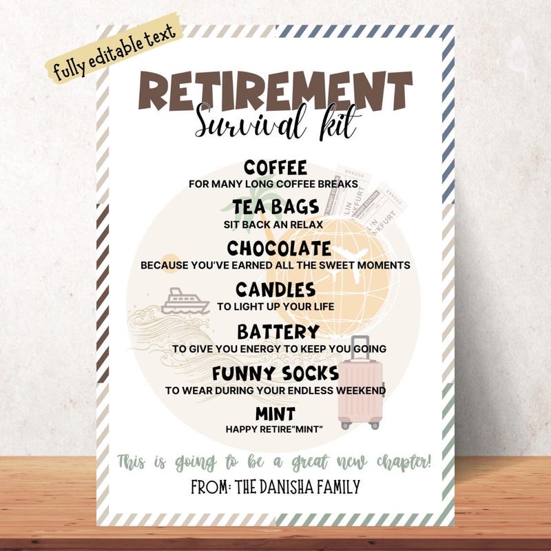 Retirement Survival Kit - Etsy
