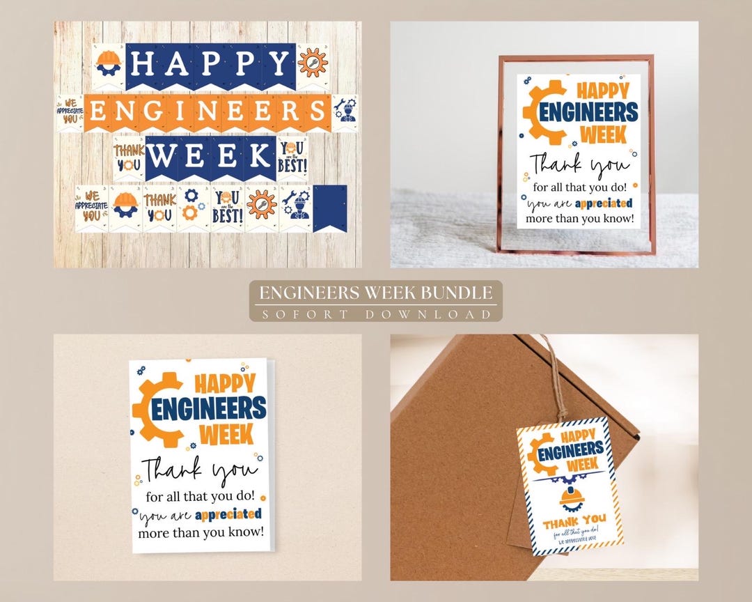Engineers Week Appreciation Decor, Printable Engineers Week Banner, Engineer Week Printable Sign ...