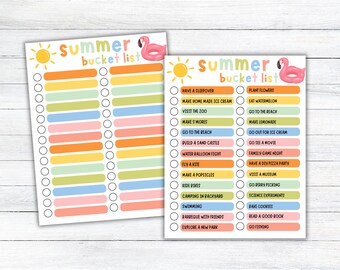 Editable Summer Bucket List Printable, Summer Break Bucket List ...