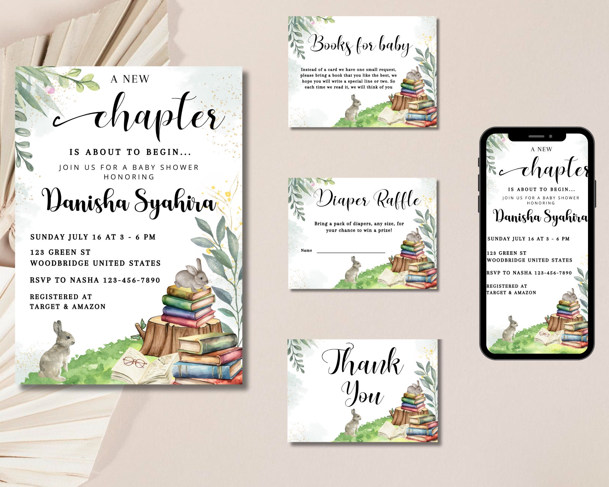 Storybook Baby Shower Invitation, Storybook Baby Shower Invite, Book ...