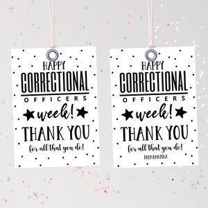Correctional Officer Appreciation Gift Tags (printable PDF) - Etsy