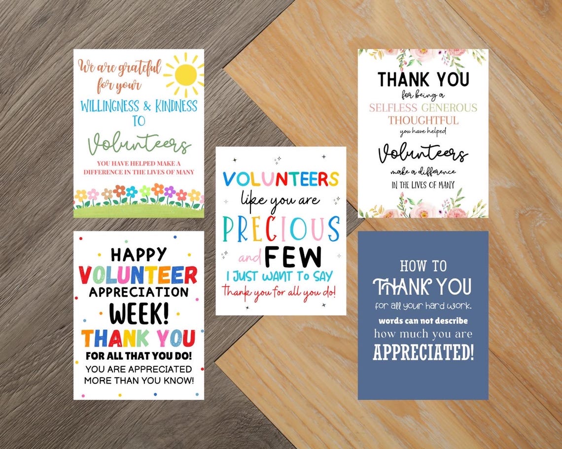 Volunteer Appreciation Sign Printable: Thank You Decoration (digital ...