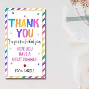 Last Day of School Tag, End of Year Friends Gift Tags Png,great Summer ...