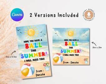 End of the Year Teacher Gift Have a Ball This Summer Beach Ball Teacher ...