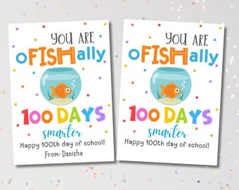 100 Days of School Printable Snack Tags for Students Happy 100th Day of ...
